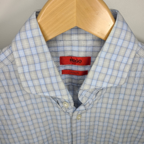 Hugo Boss | Shirts | Hugo Boss Red Tag Sharp Fit Dress Shirt 5 Neck ...